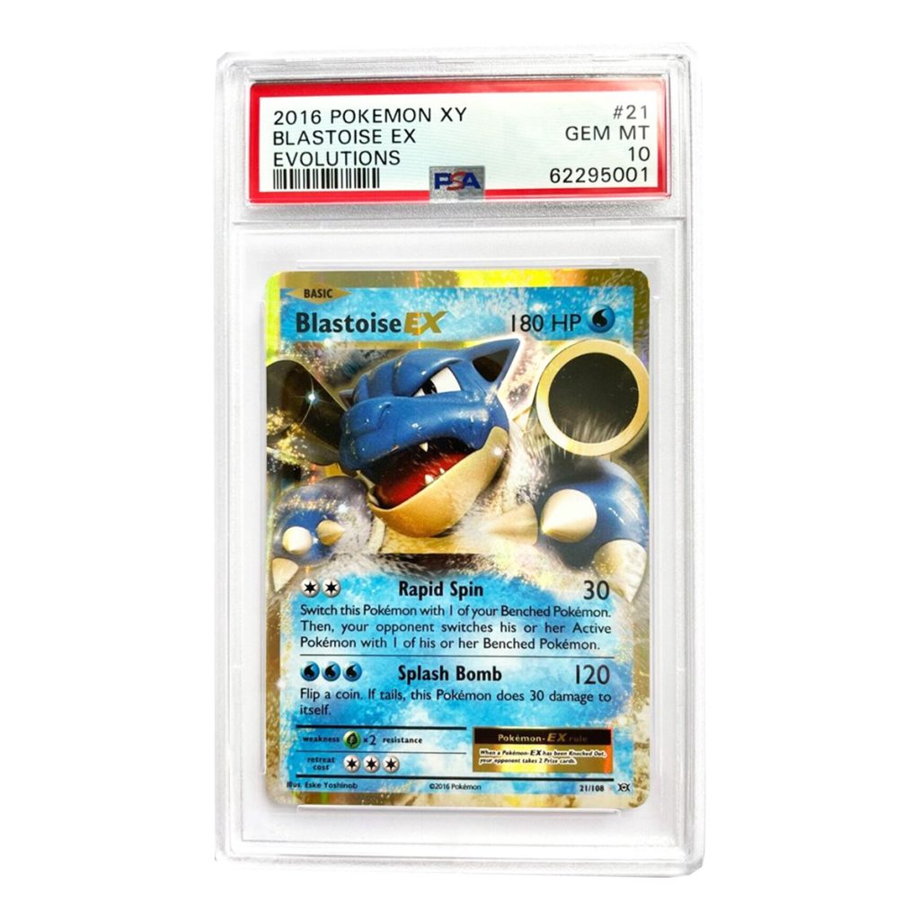 Pokemon PSA 10 Blastoise EX 21/108 XY Holo Evolutions 2016 Gem MT ...